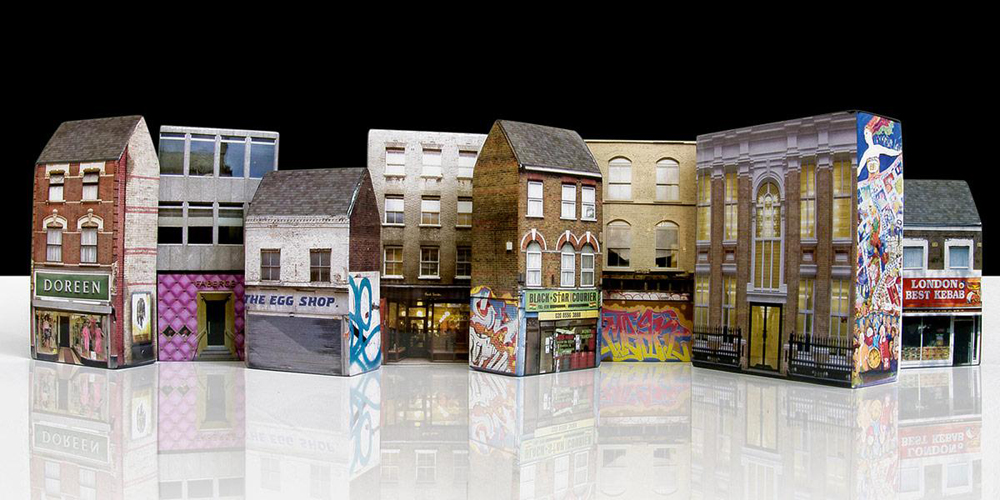 Barnaby Barford Piles 3,000 Ceramic Shops into 20-foot Tower