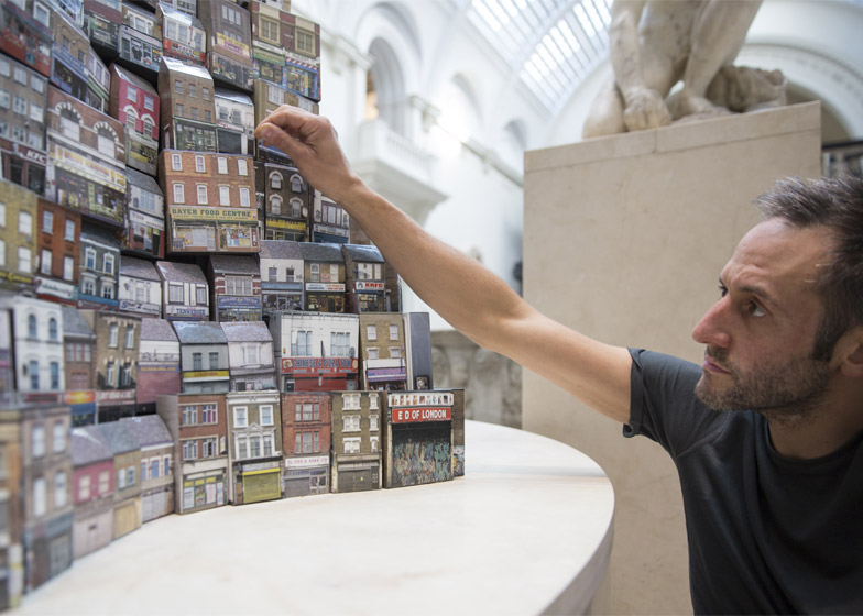 Barnaby Barford Piles 3,000 Ceramic Shops into 20-foot Tower