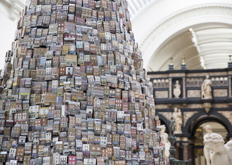 Barnaby Barford Piles 3,000 Ceramic Shops into 20-foot Tower